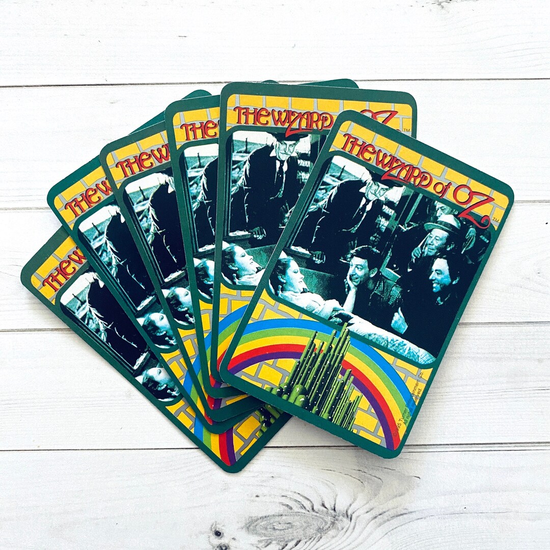 Vintage 90s Wizard of Oz Playing Cards - Set of 6 - Etsy