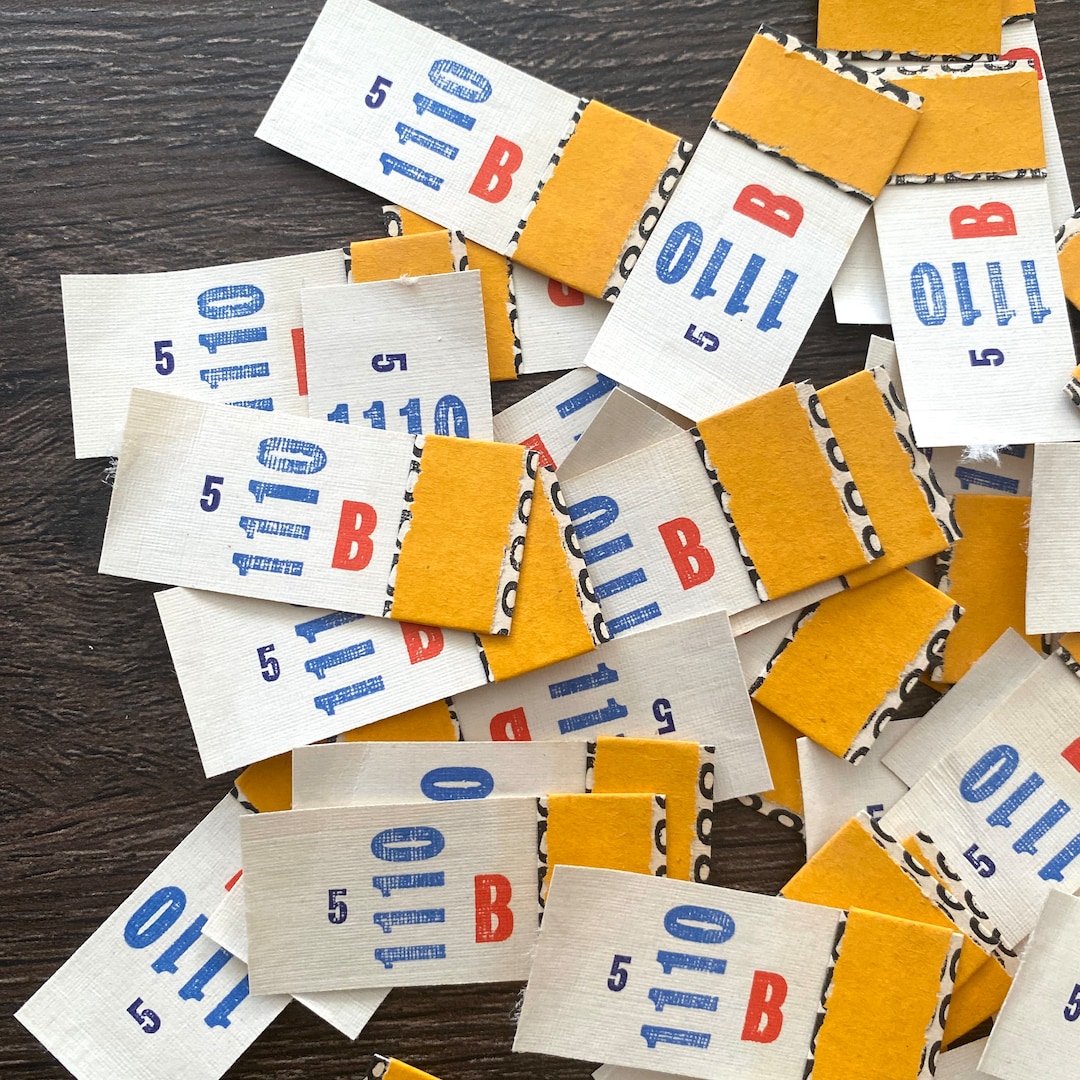 Vintage Bingo Pull Tabs - Set of 20 - Junk Journal, Vintage Ephemera ...