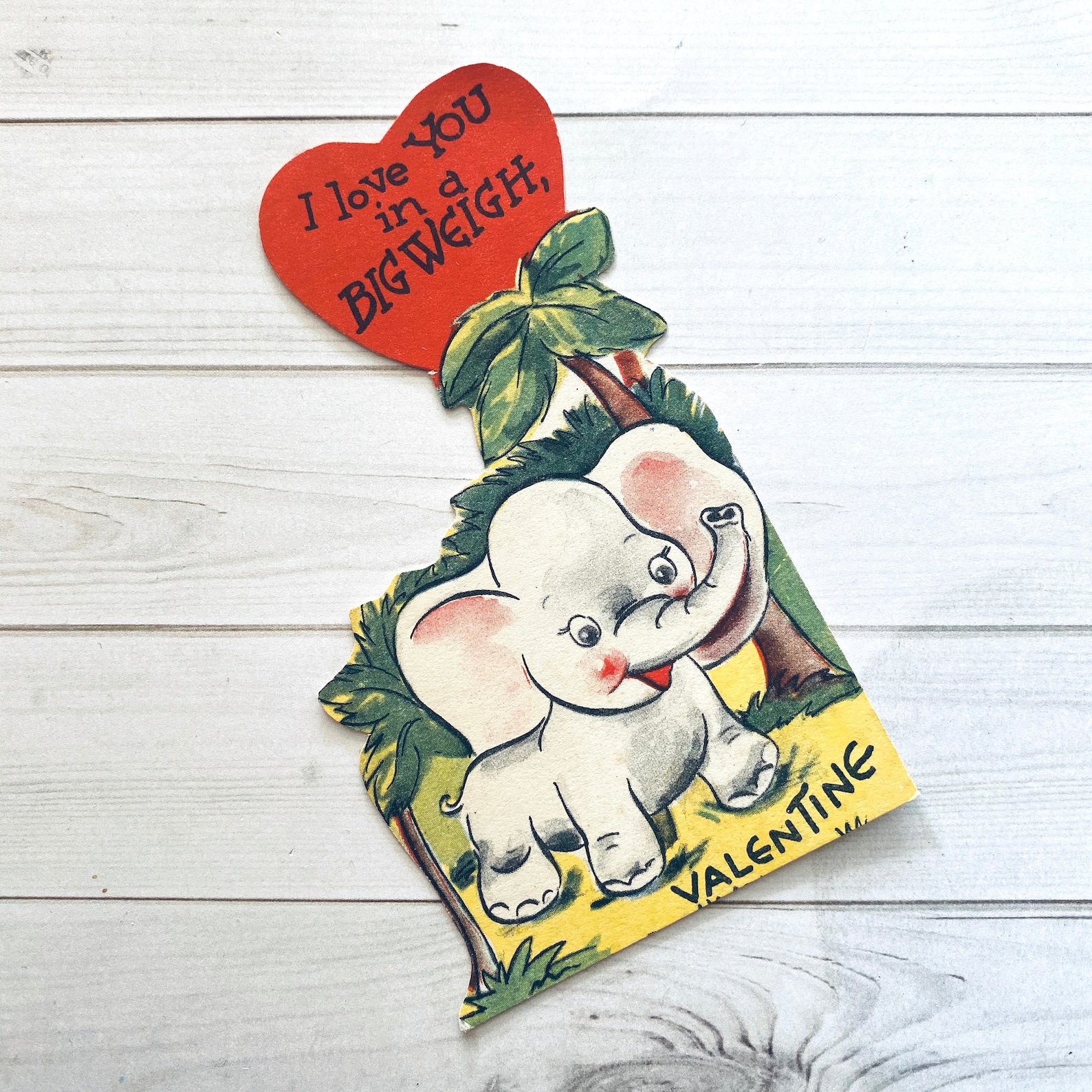 Vintage Elephant Valentine Unused Valentine NOS Valentine - Etsy