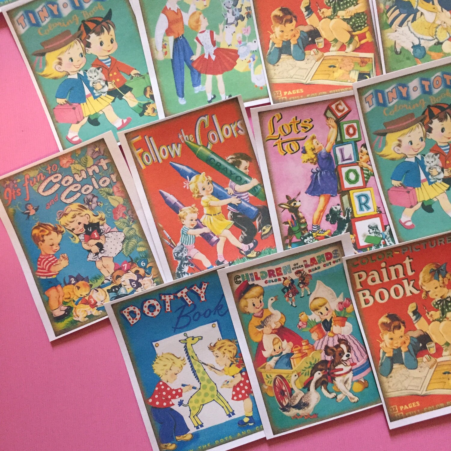 Coloring Book Stickers Set of 18 Handmade Stickers | Etsy