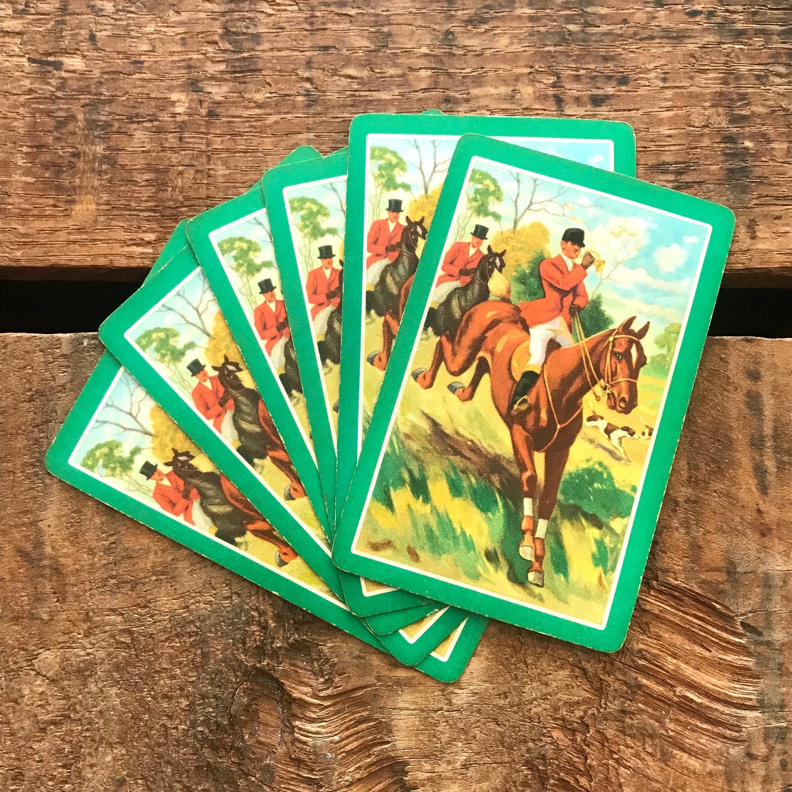 Vintage Horse Playing Cards Set of 6 Vintage Cards - Etsy