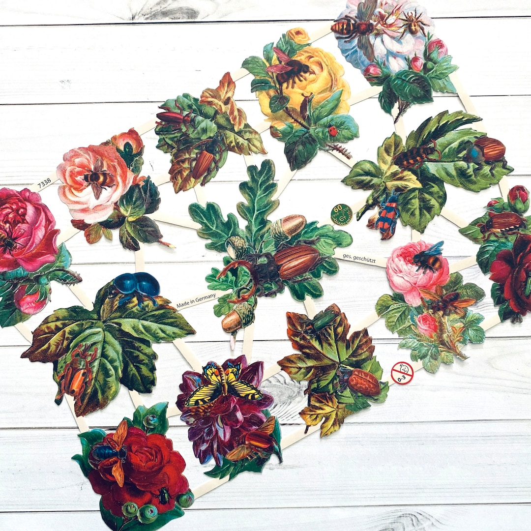German Scraps - Bugs, Nature, Insects - Die Cuts, Cut Outs ...