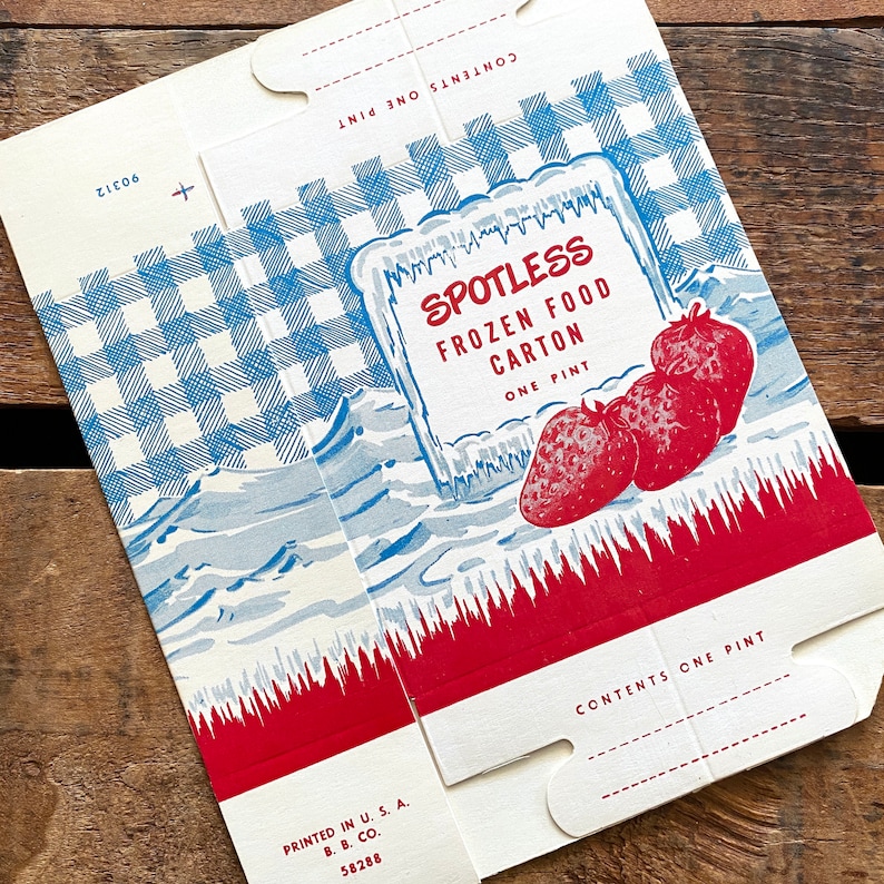 Vintage Frozen Food Box - 1 Box - Vintage Packaging, Novelty Ice Cream ...