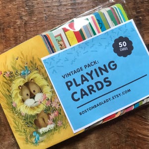 Vintage Playing Cards - Assorted Set of 50 - Vintage Cards, Vintage ...