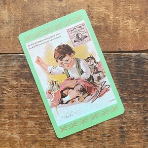 Vintage Boy Playing Cards - Set of 6 - Vintage Cards, Vintage Children ...