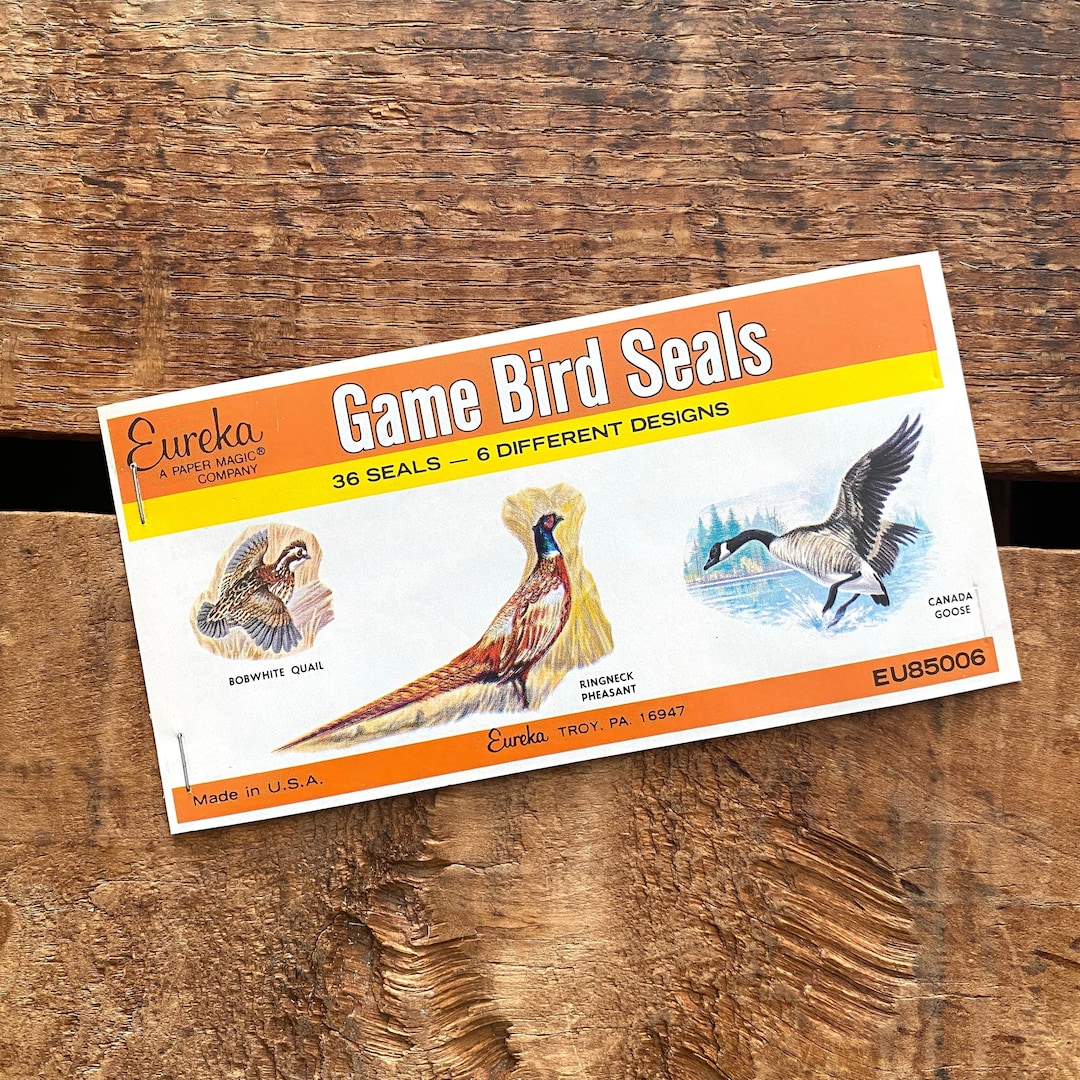 Vintage Eureka Game Bird Seals - Book of 36 Seals - Vintage Nature ...