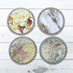 World Map Stickers - Set of 15 - Junk Journal Ephemera Supply - Etsy
