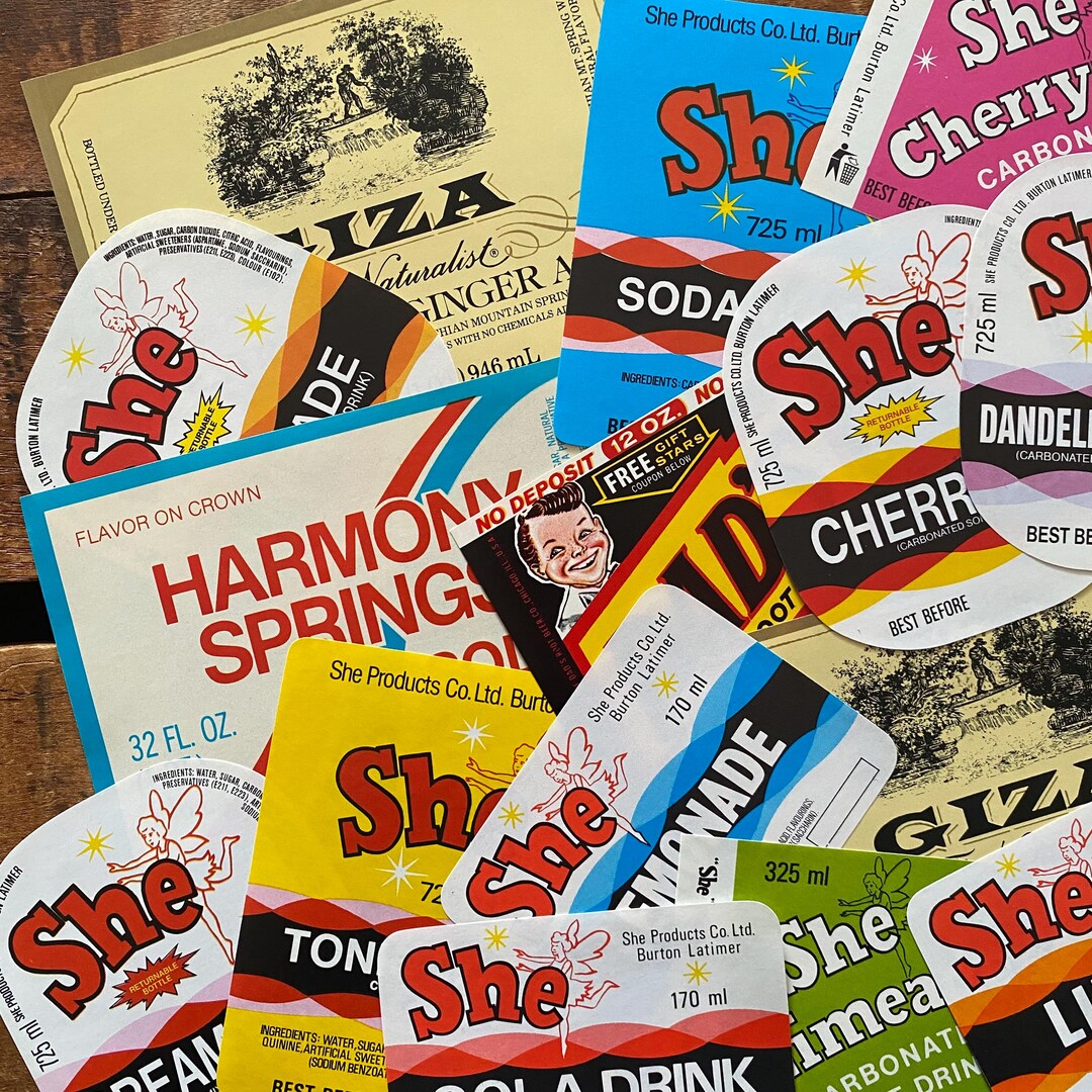 Vintage Assorted Labels Lot - Set of 17 - Paper Ephemera, Alcohol Food ...