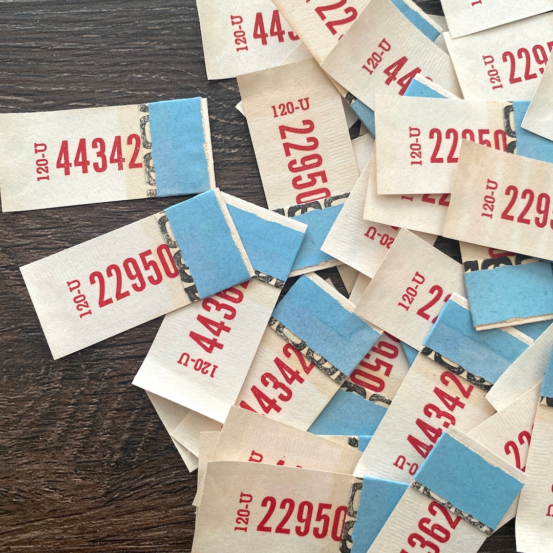 Vintage Bingo Pull Tabs Set of 20 Junk Journal, Vintage Ephemera ...