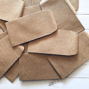 Small Kraft Envelopes - Set of 20 - Coin Envelopes, Paper Ephemera ...