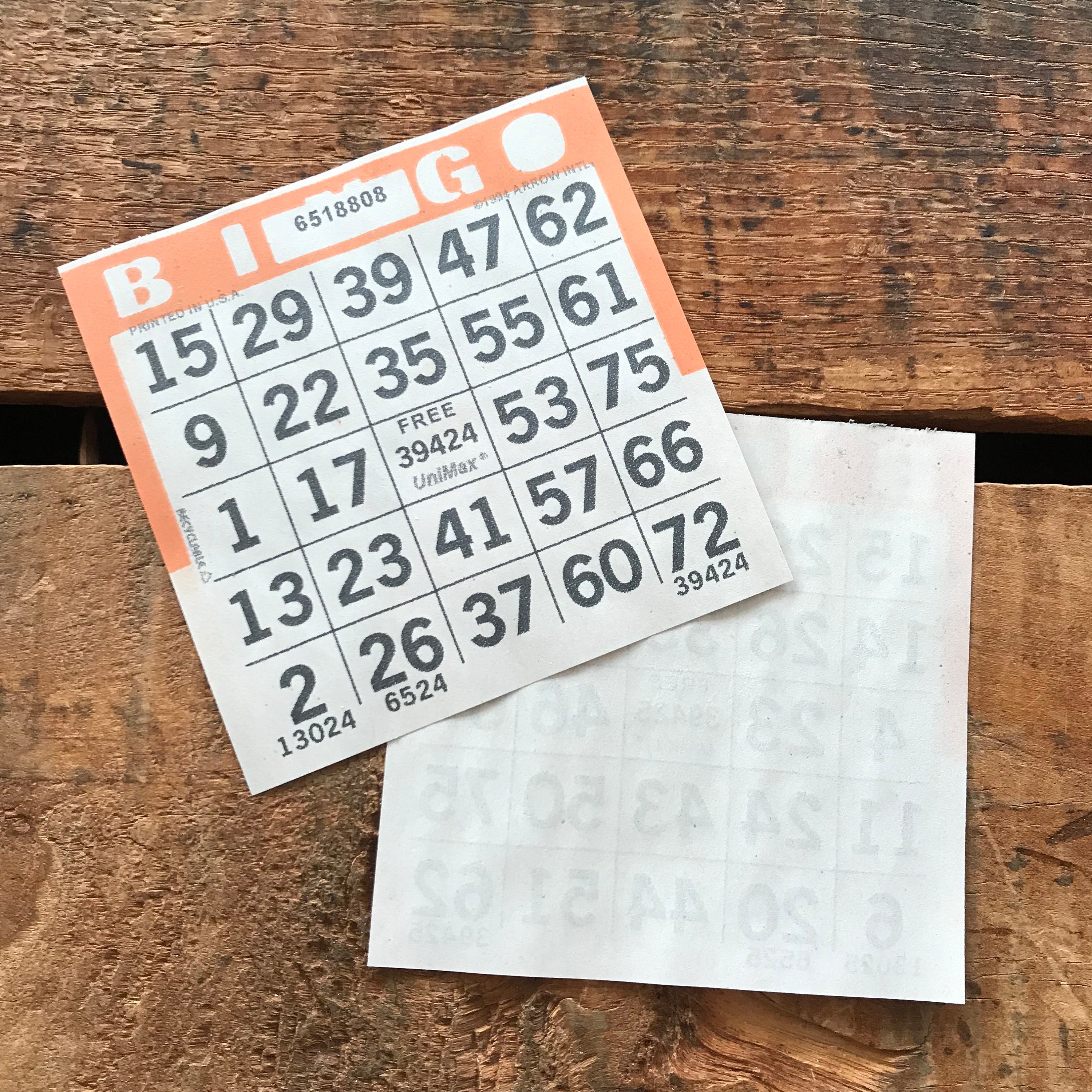Orange Bingo Cards Set of 20 Bingo Sheets Junk Journal | Etsy