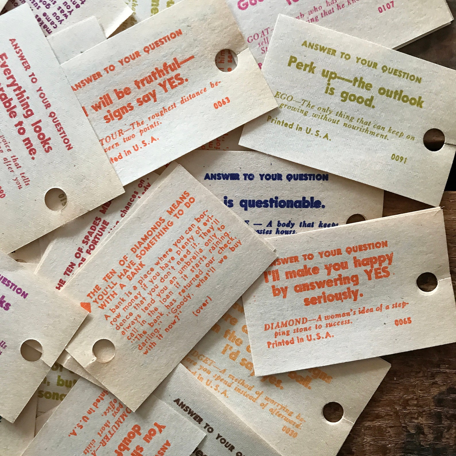 Vintage Fortune Teller Tickets - Set of 20 - Tarot Swami Cards, Paper ...