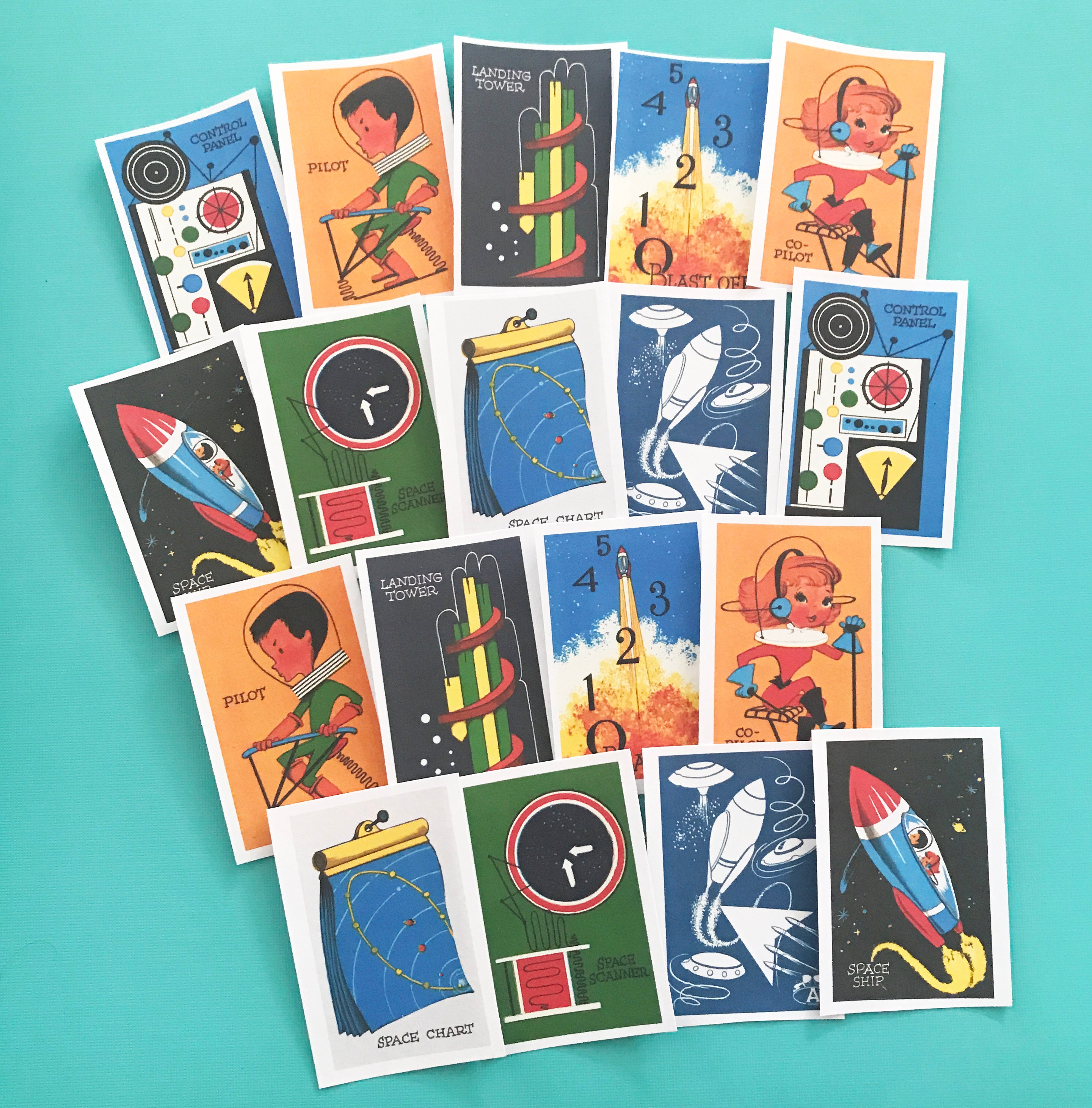 Space Stickers Set of 18 Handmade Stickers Vintage Style - Etsy