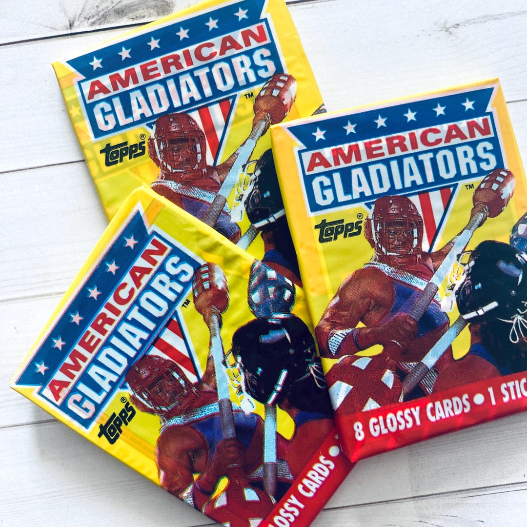 Vintage American Gladiators Wax Pack - 1 Pack - Junk Journal, Paper ...