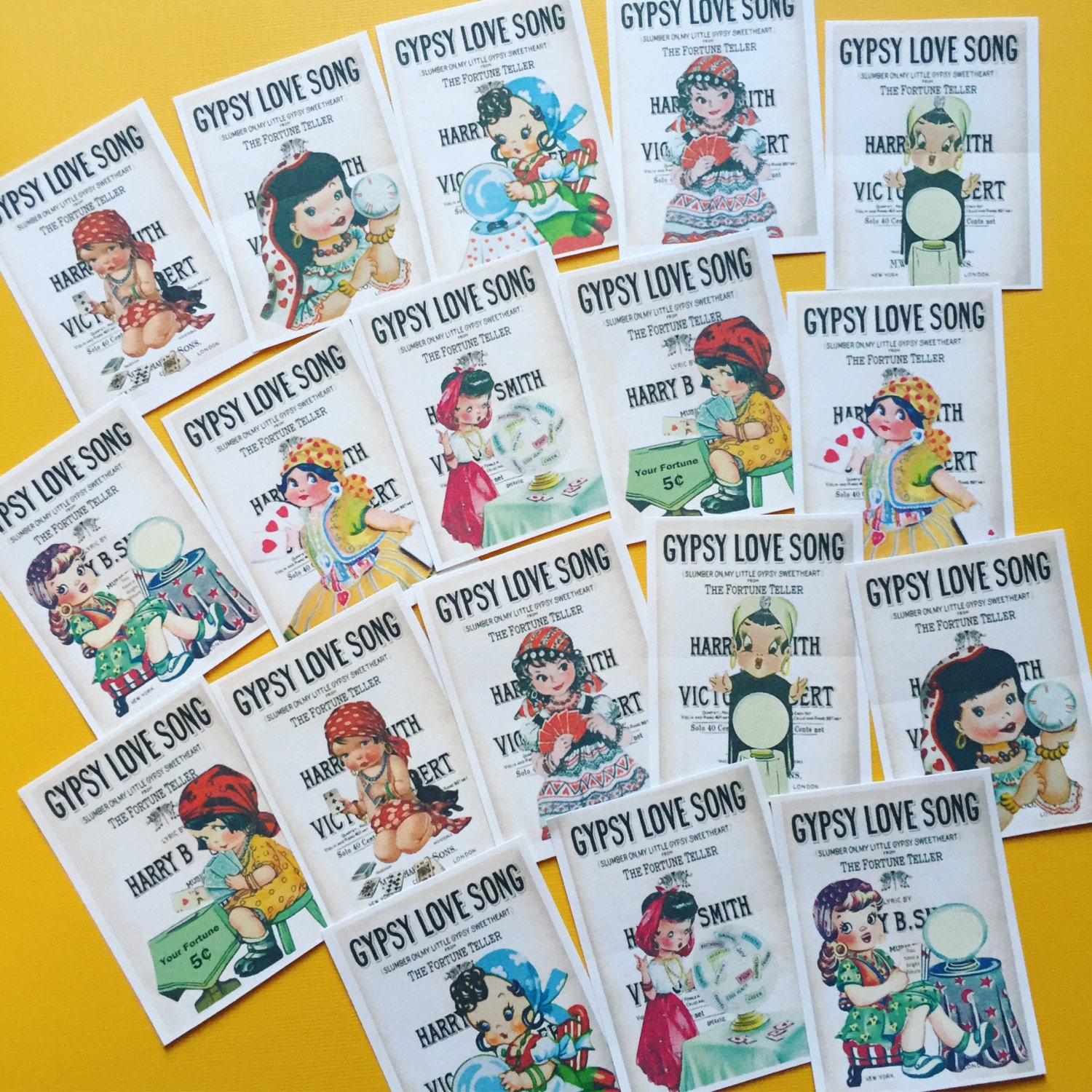 Gypsy Halloween Stickers - Set of 18 - Handmade Junk Journal Stickers ...