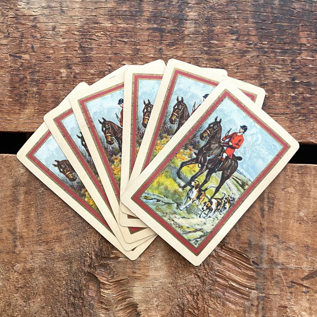 Vintage Horse Playing Cards Set of 6 Vintage Cards, Vintage Children ...