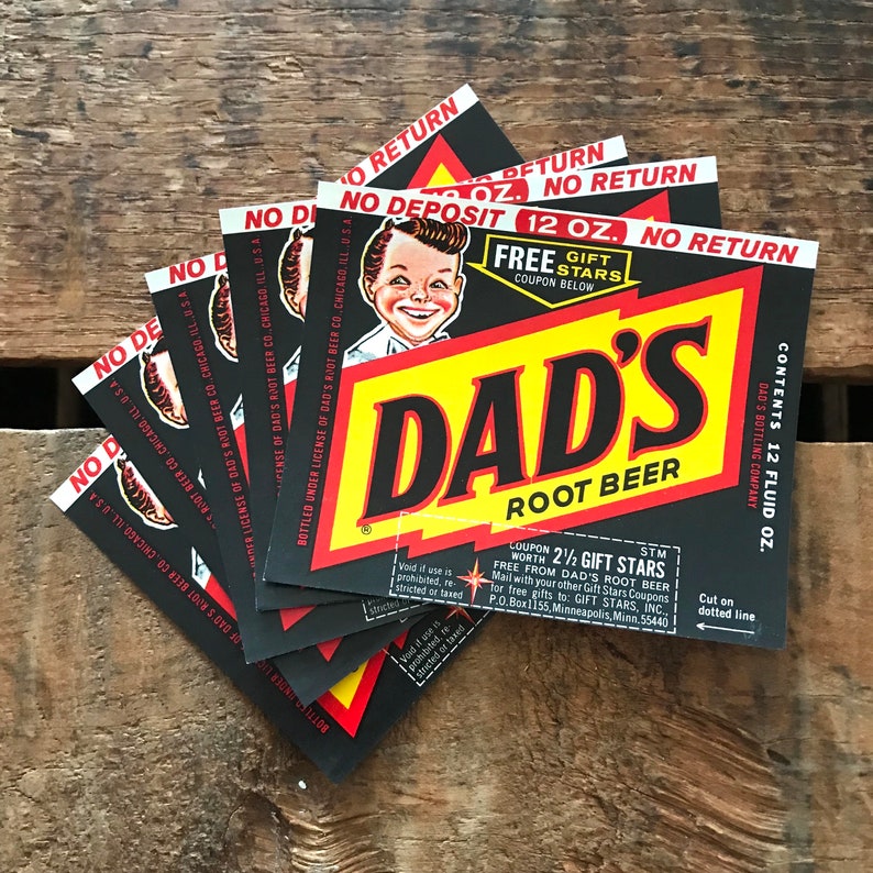 Vintage Dad's Root Beer Labels Set of 5 Vintage - Etsy