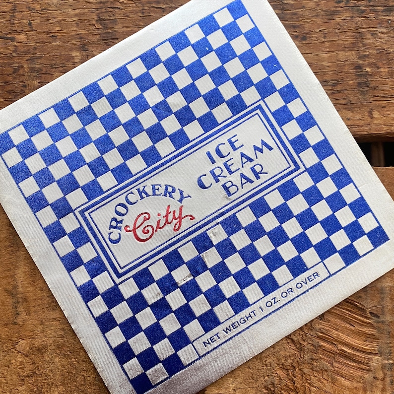 Vintage Ice Cream Bar Wrapper - 1 Unused Wrapper - Ice Cream ...