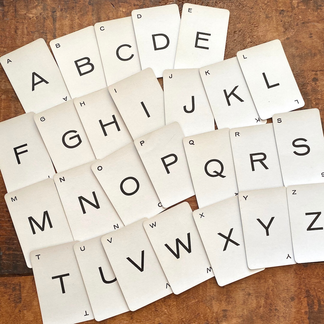 Vintage Mini Probe Letter Cards - Full Alphabet, 26 Cards - 1960s Probe ...