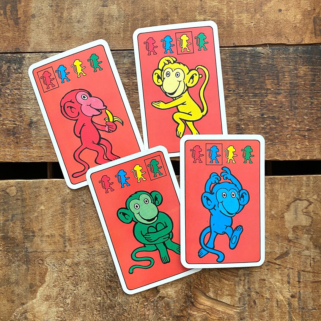 Vintage Monkey Cards Set of 4 Vintage Children's Cards, Junk Journal ...