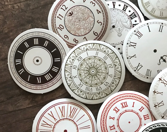 Clock Stickers Set of 45 Clock Face Dials Junk Journal - Etsy