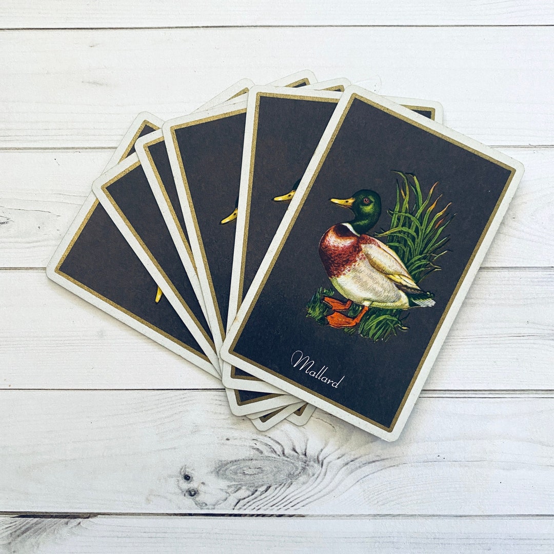 Vintage Duck Playing Cards - Set of 6 - Vintage Cards, Vintage Duck ...