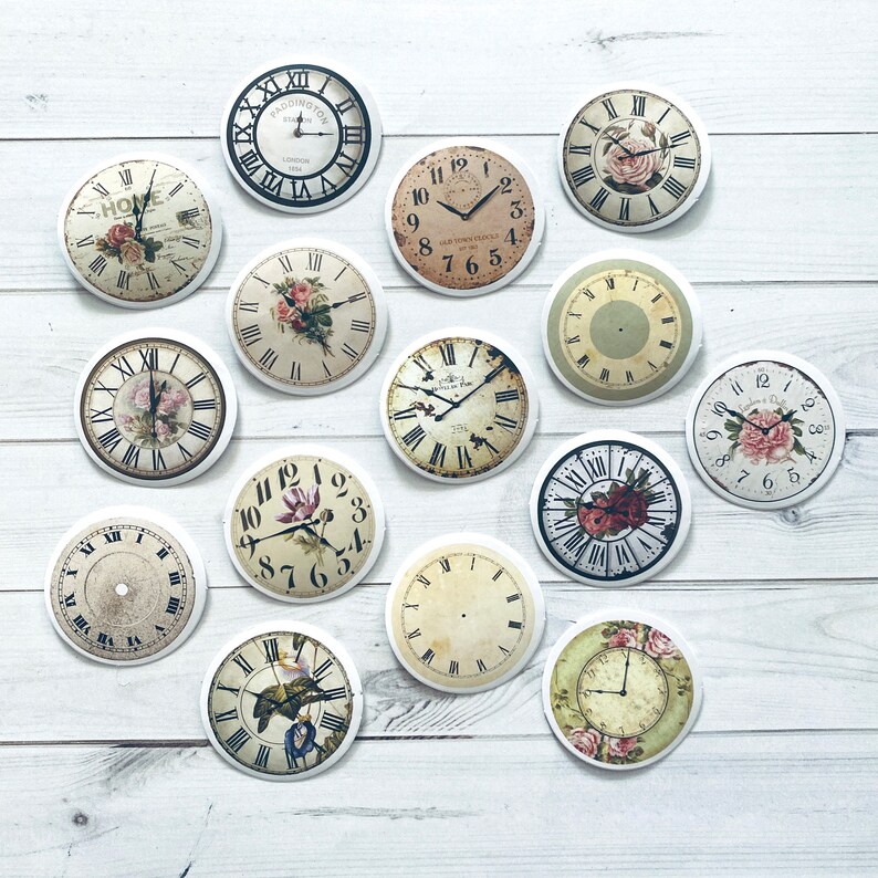 Clock Stickers Set of 45 Clock Face Dials Junk Journal - Etsy