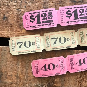 Vintage Tickets - Set of 36 - Vintage Carnival Tickets, Vintage Paper ...