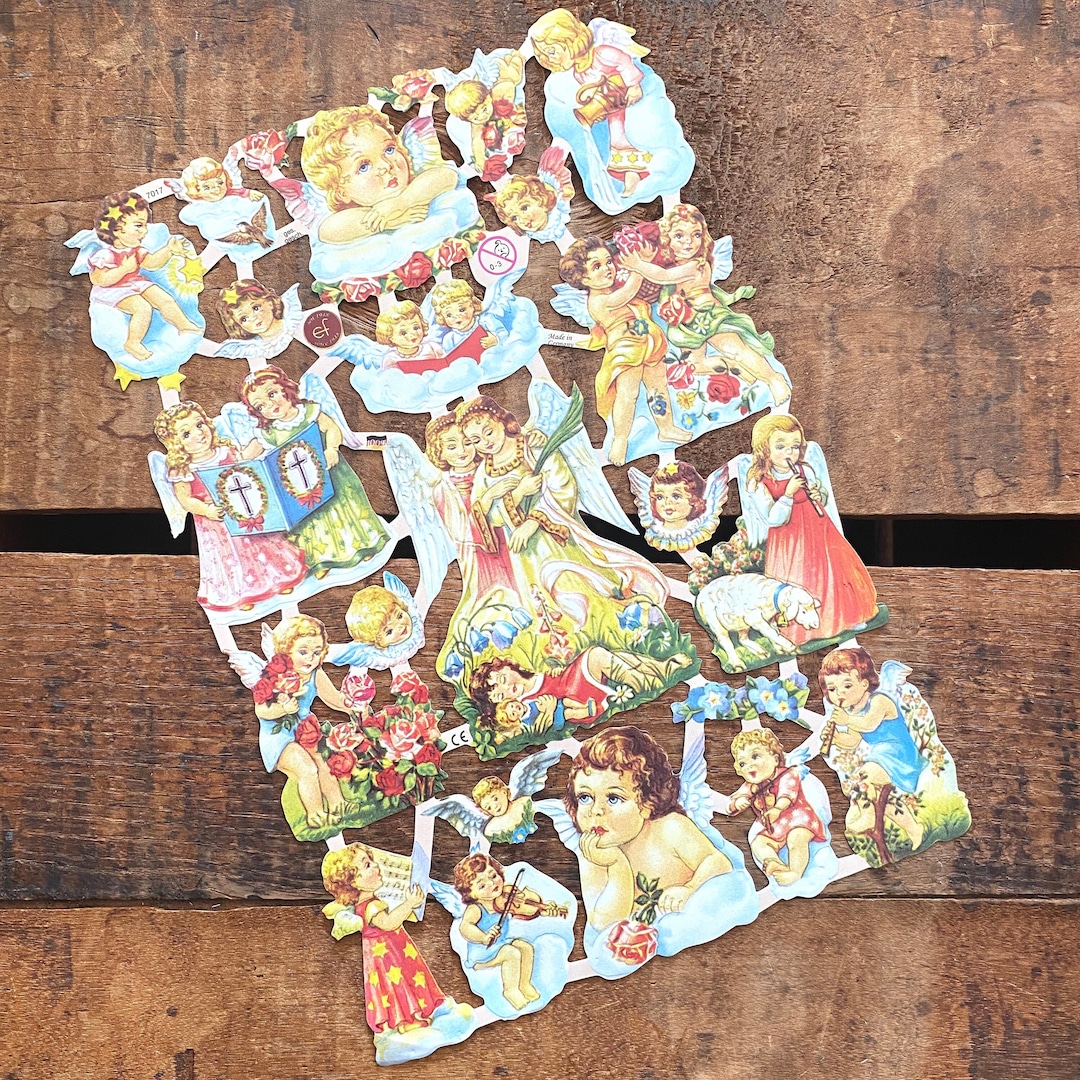 German Scraps Angels Die Cuts, Cut Outs, Reproduction, Vintage Style ...