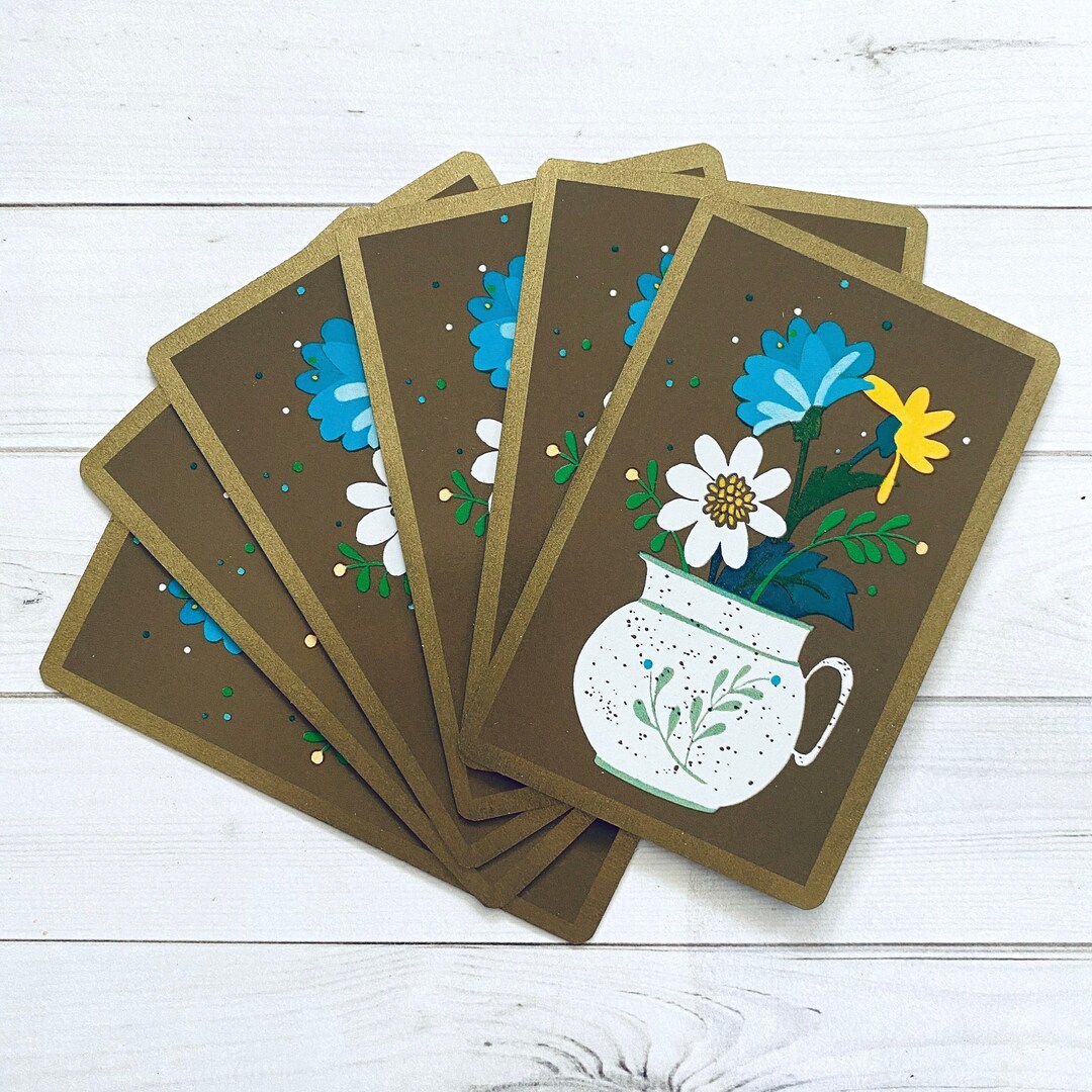 Vintage Playing Cards Set of 6 Vintage Flower Cards - Etsy