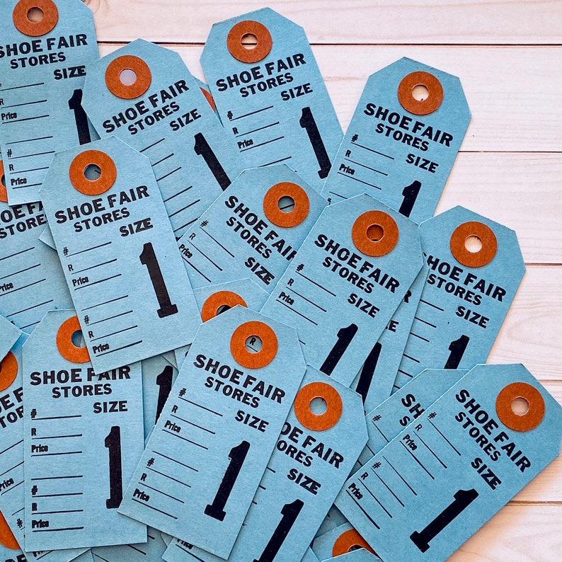 Vintage Paper Tags - Set of 10 - Vintage Tags, Shoe Price Tags, Paper ...