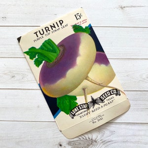 Vintage Vegetable Seed Packets EMPTY - Turnip - Set of 4 - Vintage ...
