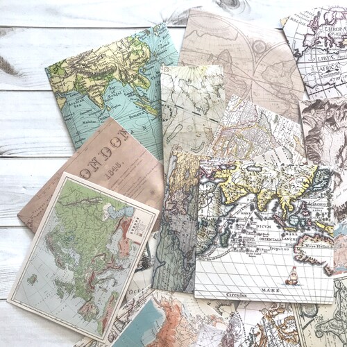 46pcs World Map Stickers Retro Style Stickers Map Stickers | Etsy