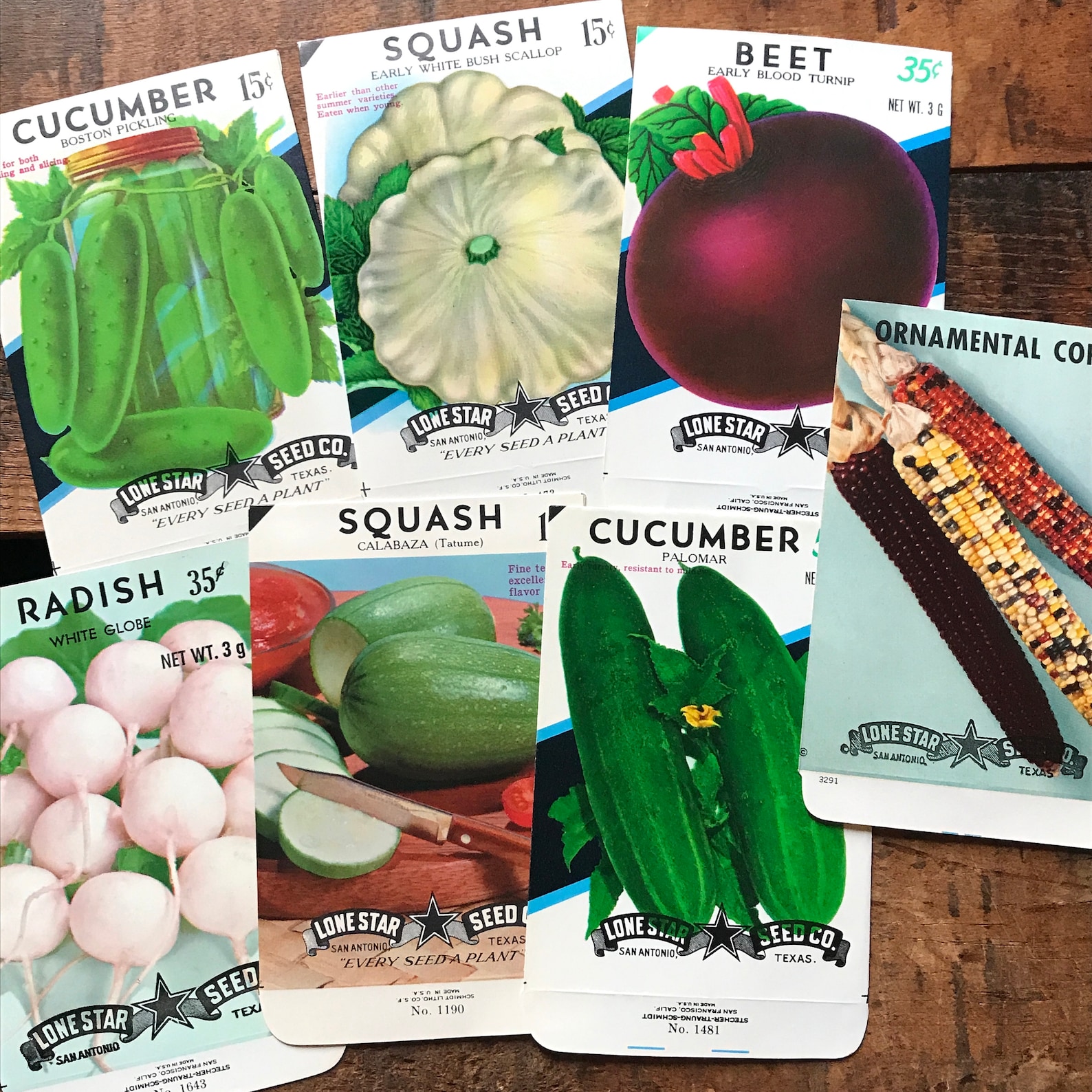 Vintage Vegetable Seed Packets EMPTY - Random Set of 5 - Vintage ...