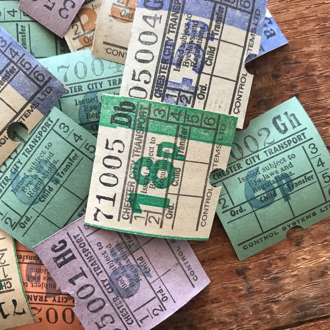 Vintage British Bus Tickets - Set of 30 - Vintage Tickets, Vintage ...