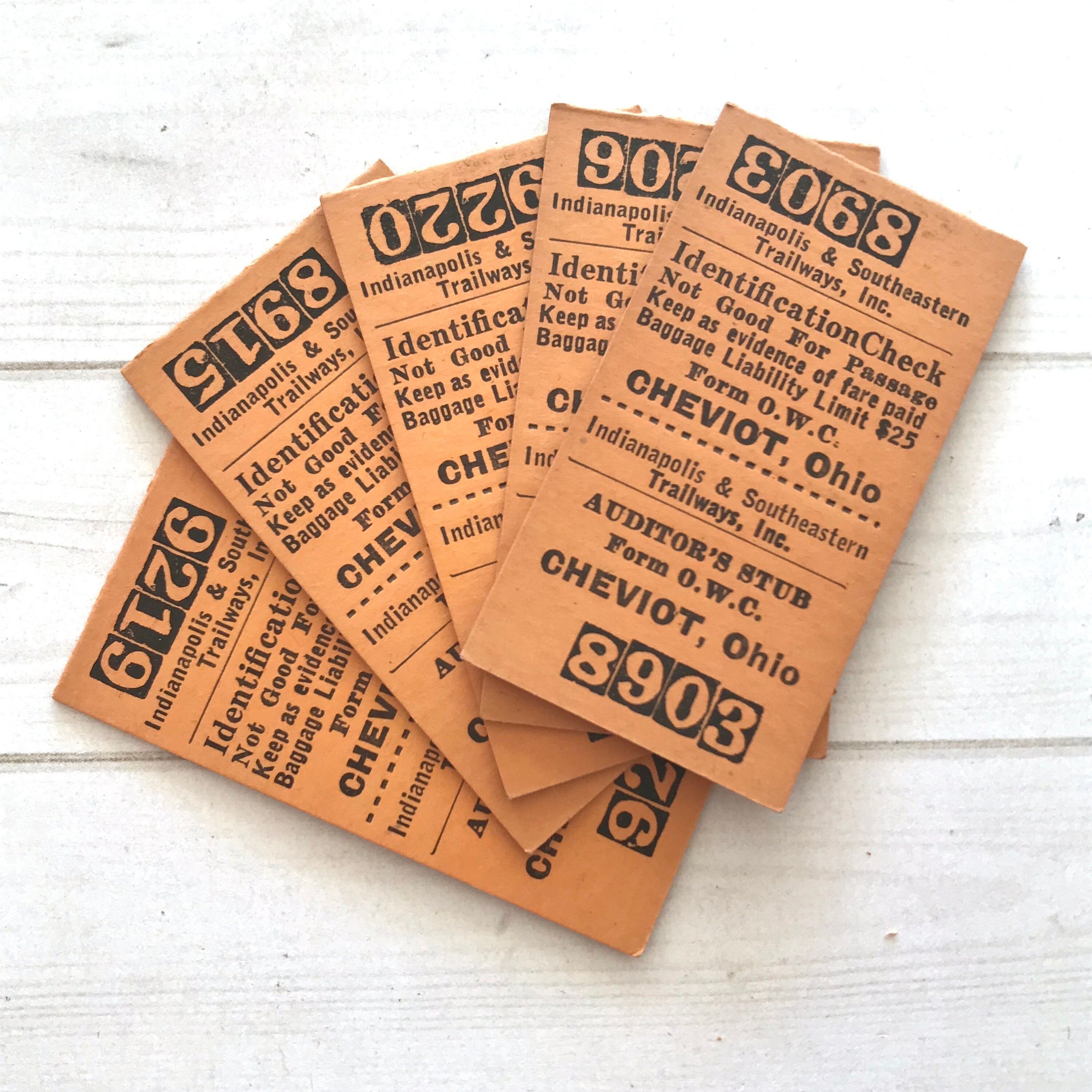 Vintage Railroad Tickets Set of 5 Vintage Tickets Vintage | Etsy