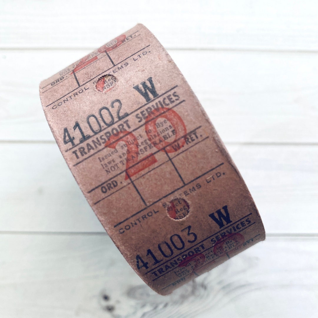 Vintage British Bus Ticket Roll - 1000 Tickets - Vintage Tickets ...