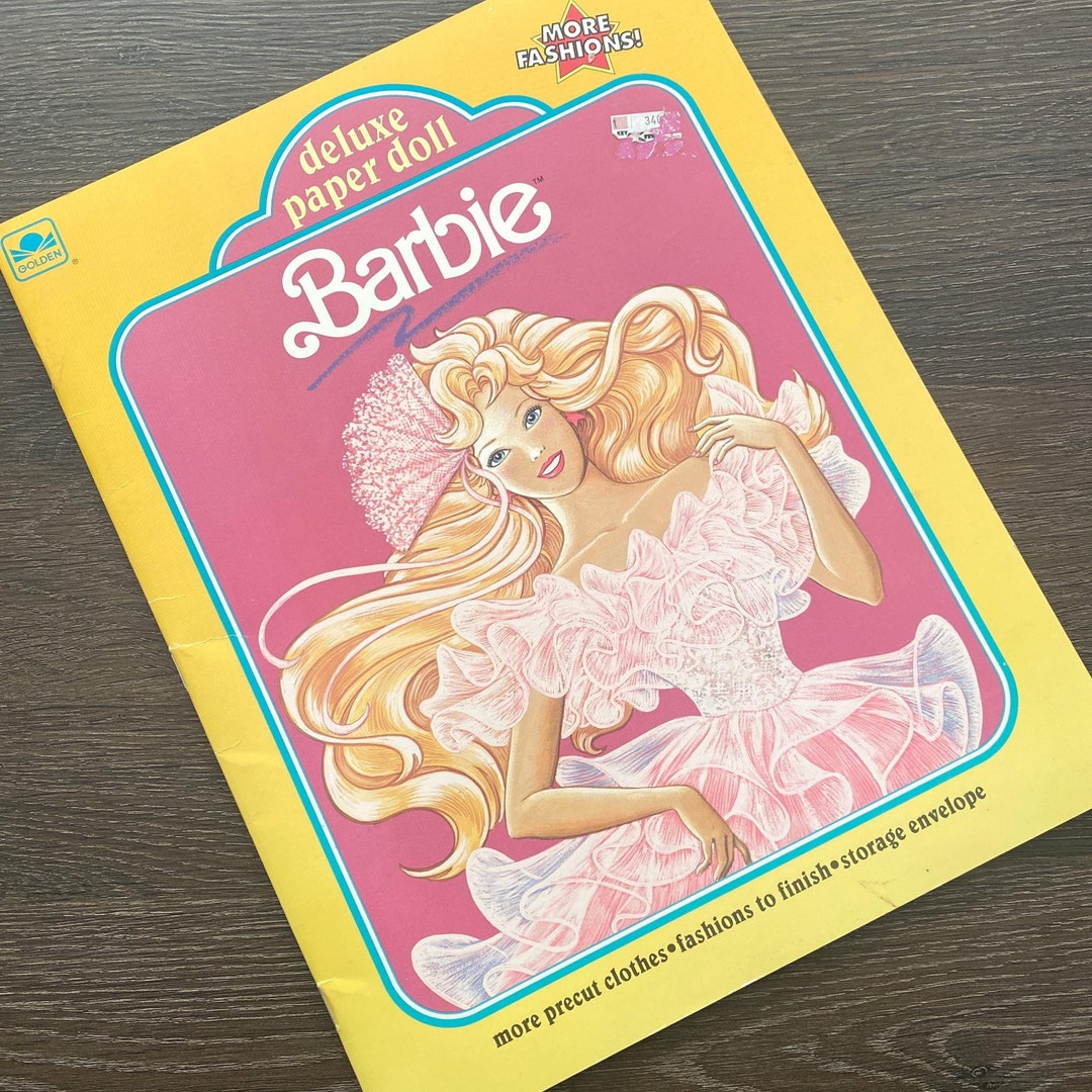 Vintage Unused Barbie Paper Doll Book - Uncut 90s Golden Children's ...