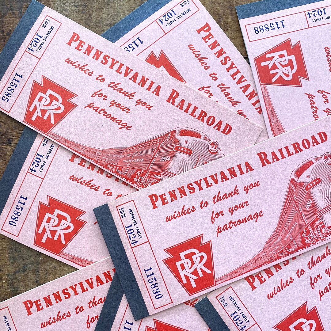 Vintage Railroad Ticket Book 1 Full Book Vintage Tickets - Etsy