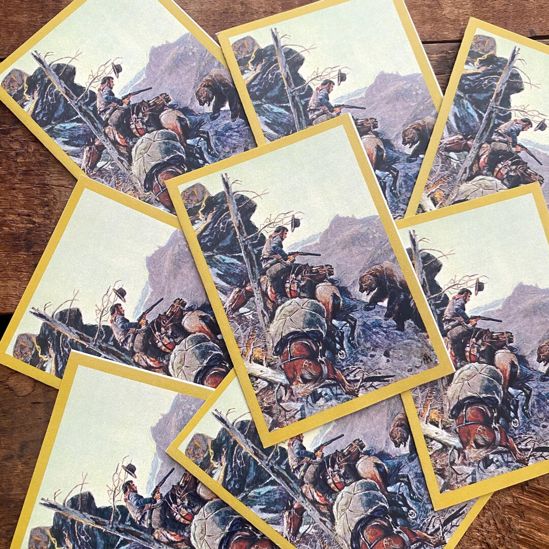 Vintage Unused Cowboy Tally Cards - Set of 8 - Junk Journal, Paper ...