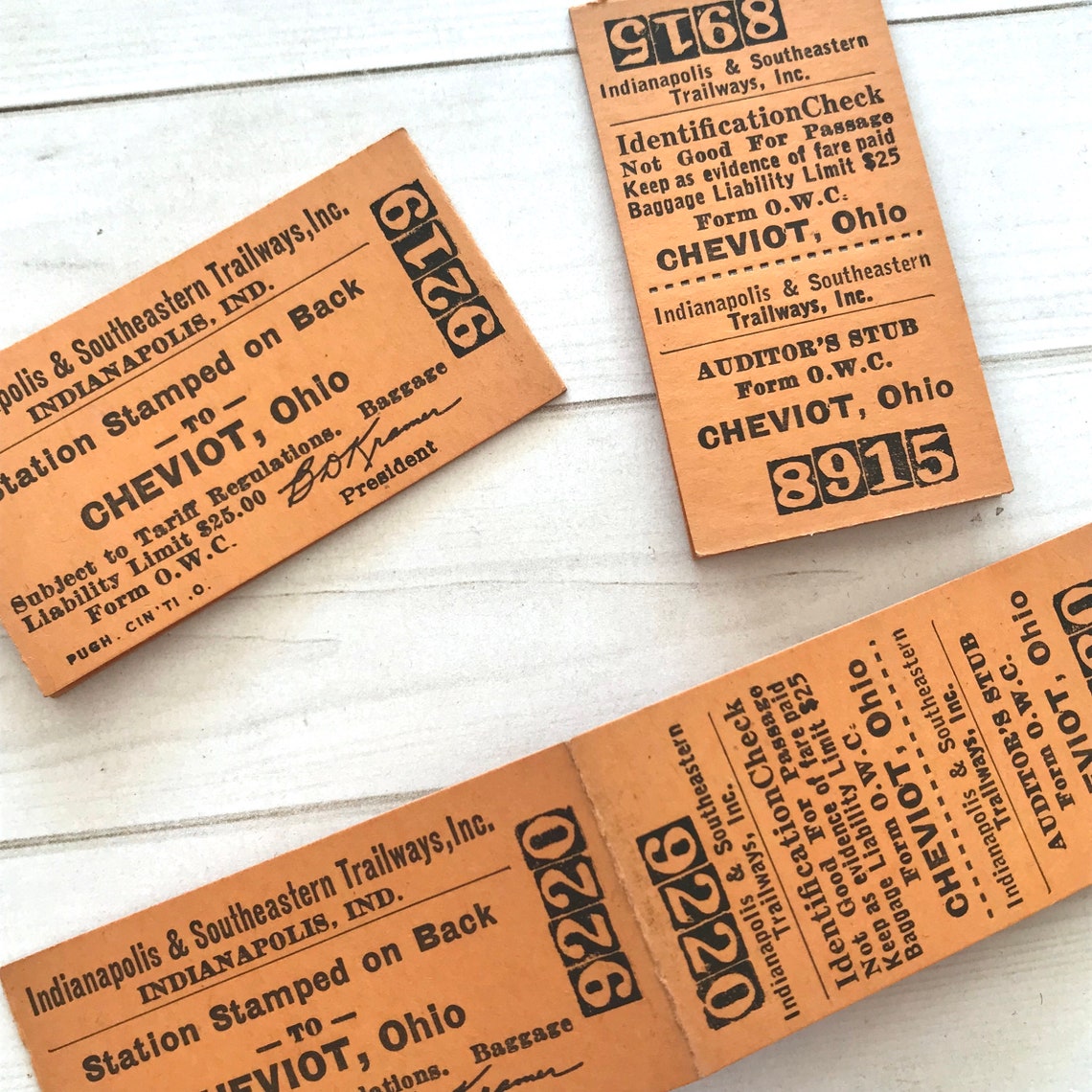 Vintage Railroad Tickets Set of 5 Vintage Tickets Vintage | Etsy