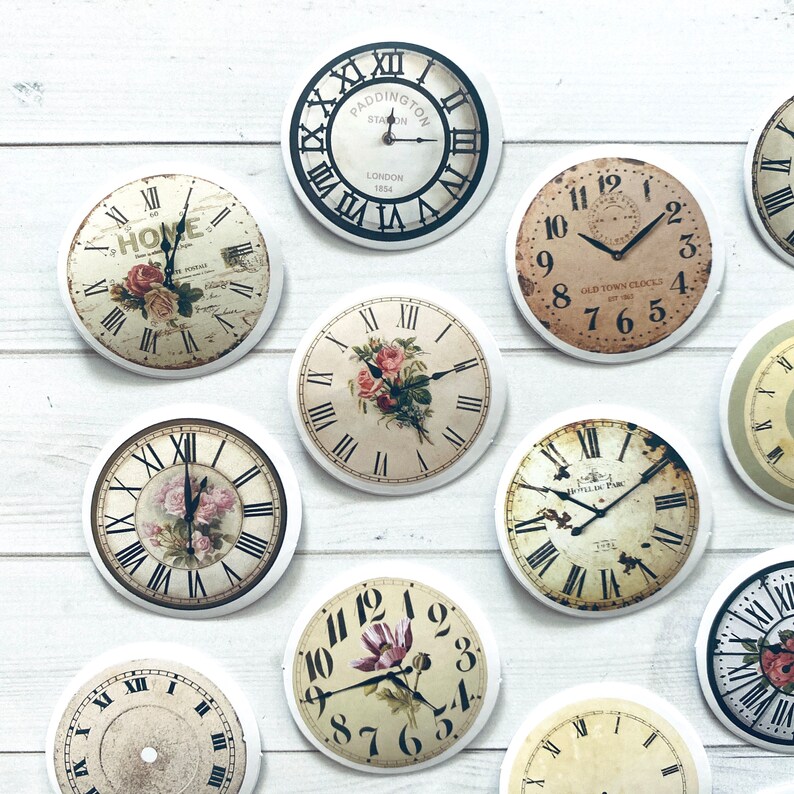 Clock Stickers Set of 45 Clock Face Dials Junk Journal - Etsy