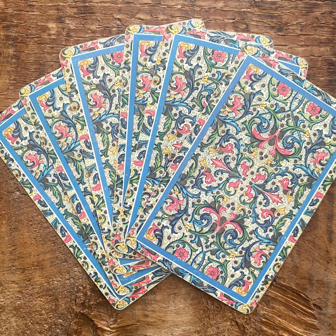 Vintage Ornate Colorful Pattern Playing Cards - Set of 6 - Etsy