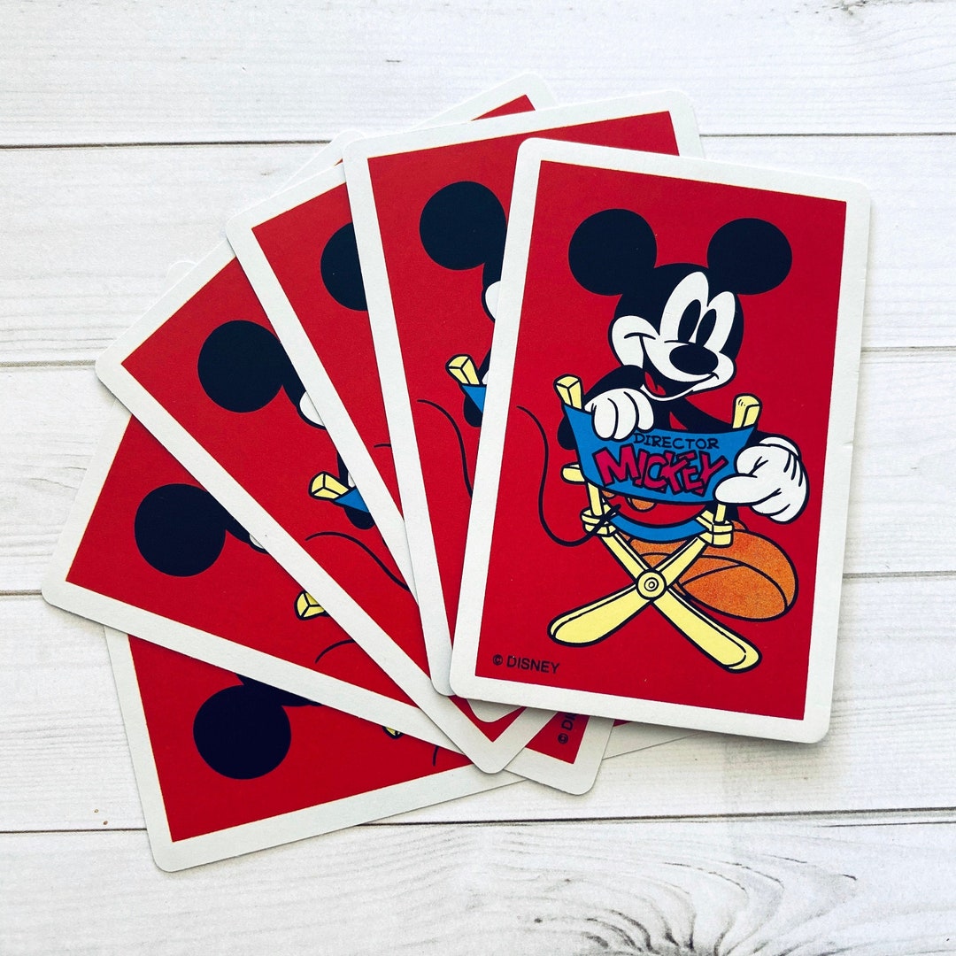Vintage Disney Mickey Mouse Playing Cards - Set of 6 - Etsy