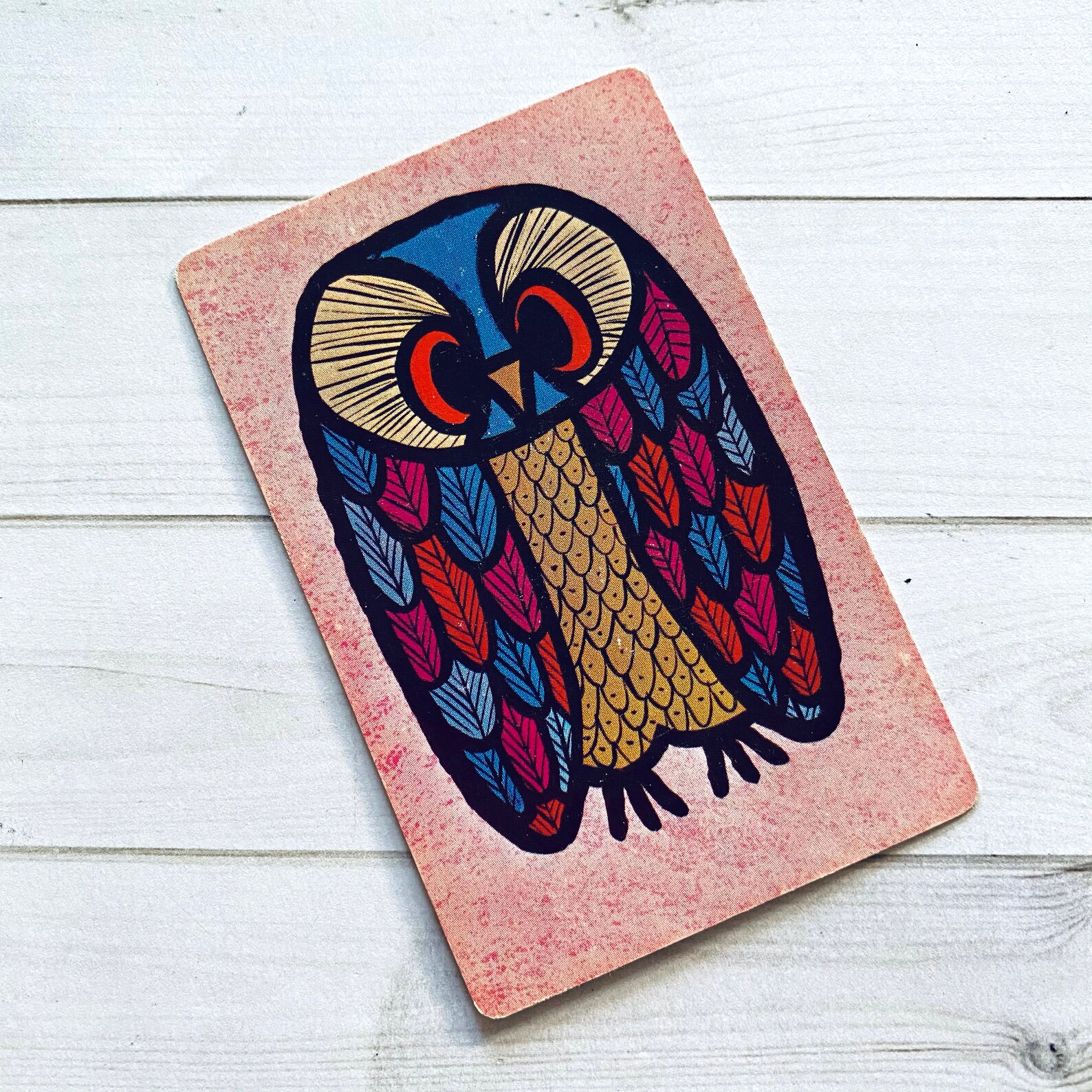 Owl Playing Cards Set of 6 Vintage Cards Vintage Children - Etsy