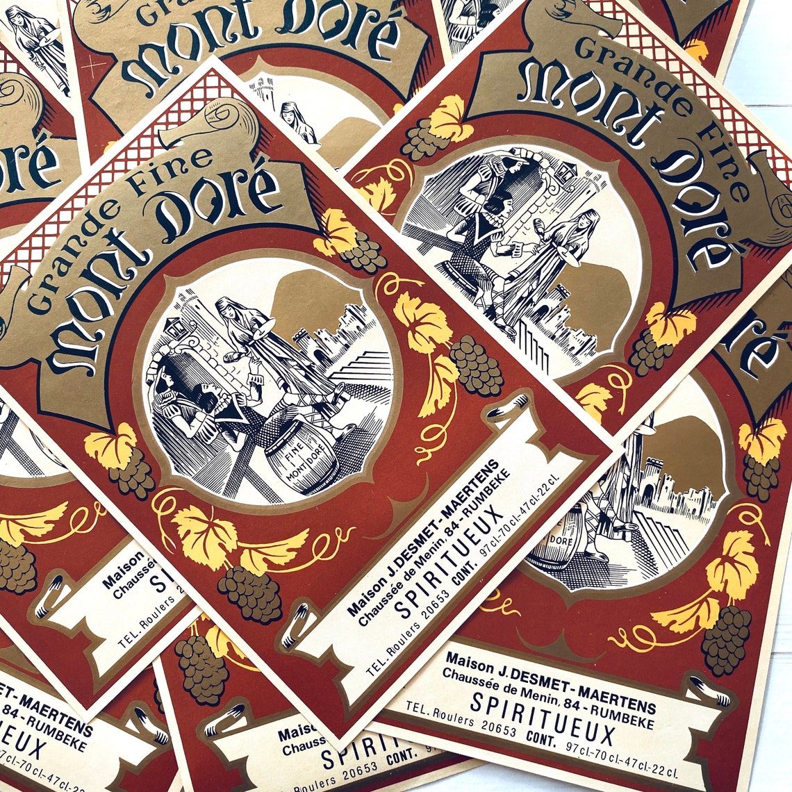 Vintage French Labels Set of 5 Vintage Labels NOS Labels - Etsy