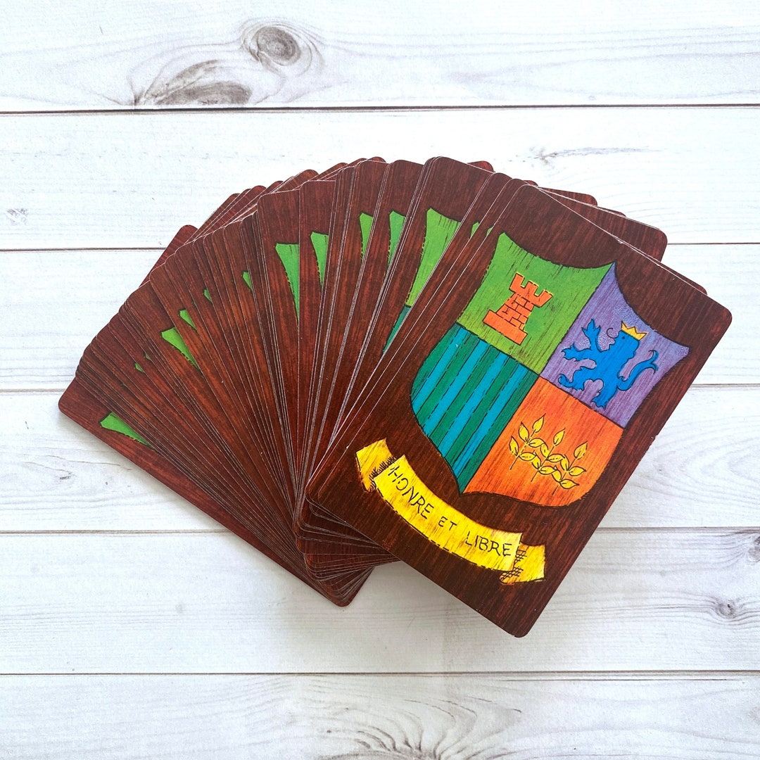 Vintage Shield Playing Cards Complete Full Deck Vintage Pattern Cards ...
