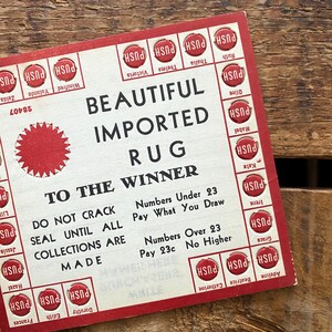 Vintage Unused 1950s Punch Board Game - Vintage Card, Game of Chance ...