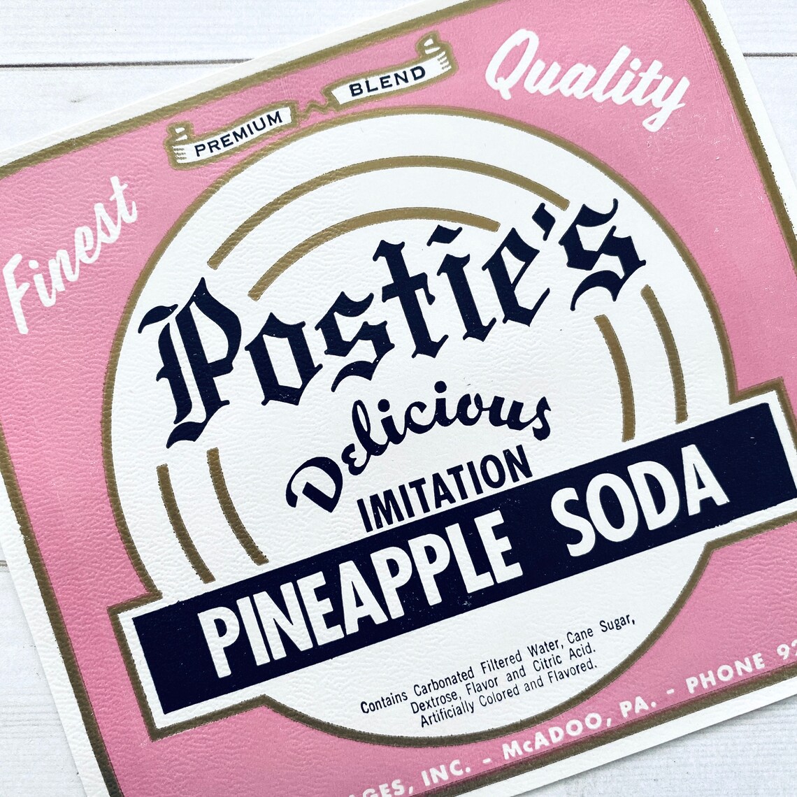 Vintage Soda Labels Set of 5 Vintage Labels NOS Labels | Etsy