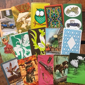 Vintage Playing Cards - Assorted Set of 50 - Vintage Cards, Vintage ...
